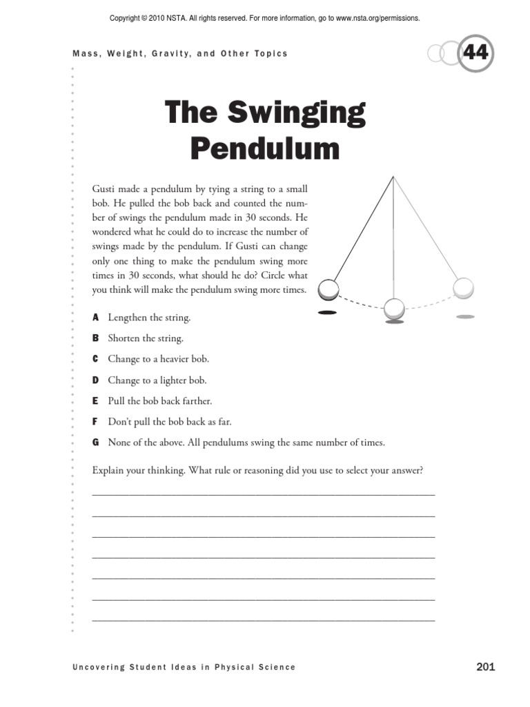 Swinging Pendulum | PDF | Pendulum | Time