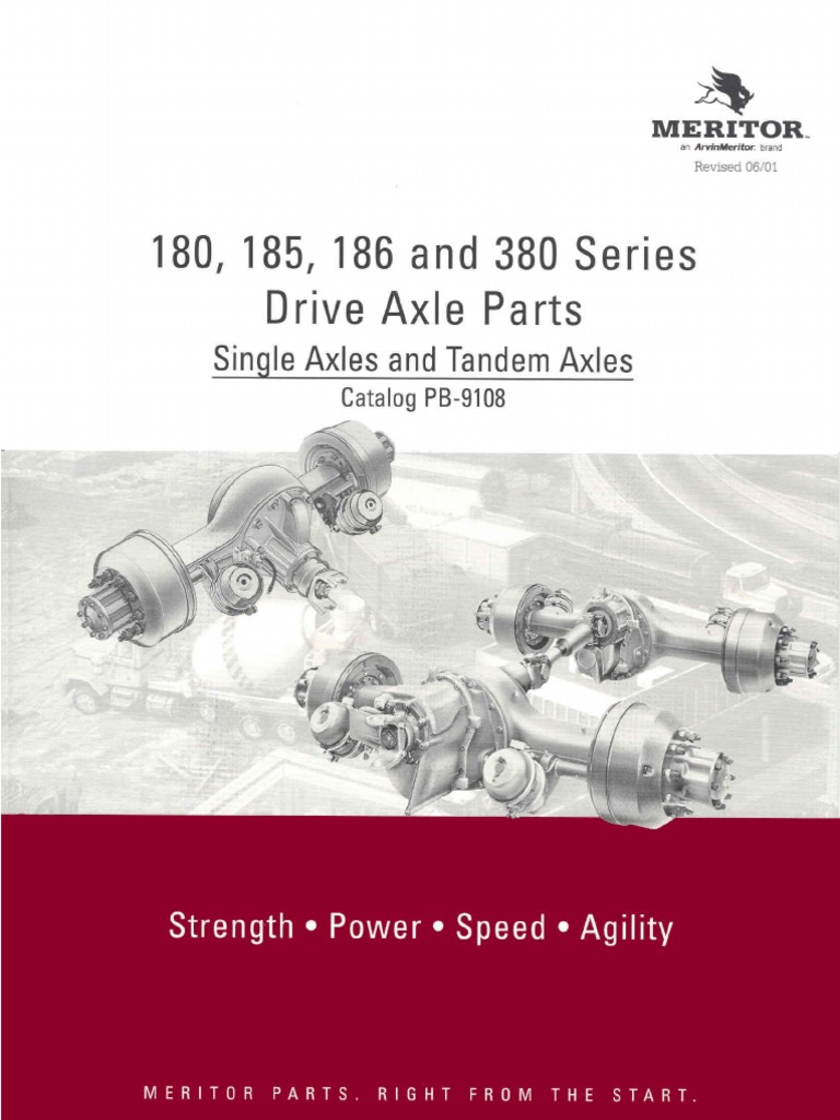 Meritor-Serie 180-185-380-2006-01 PDF | PDF | Axle | Brake
