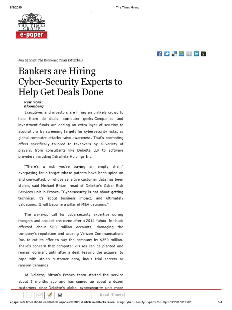 The Times Group InfoSec | PDF | Computer Security | Security