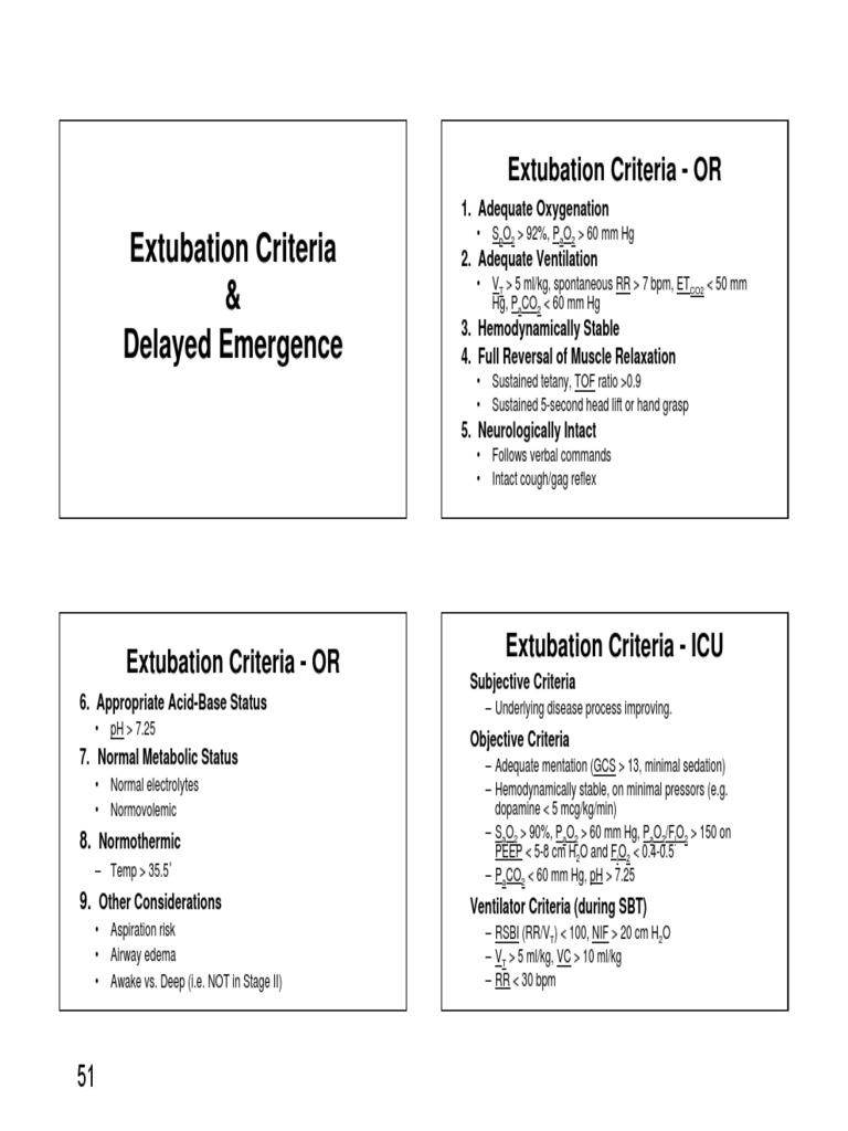 Extubation Criteria PDF | PDF | Medical Specialties | Clinical Medicine
