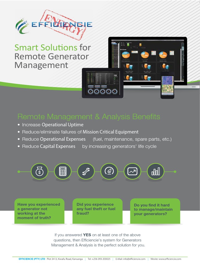 Energy Generator Management Brochure | PDF | Surveillance | Electric ...