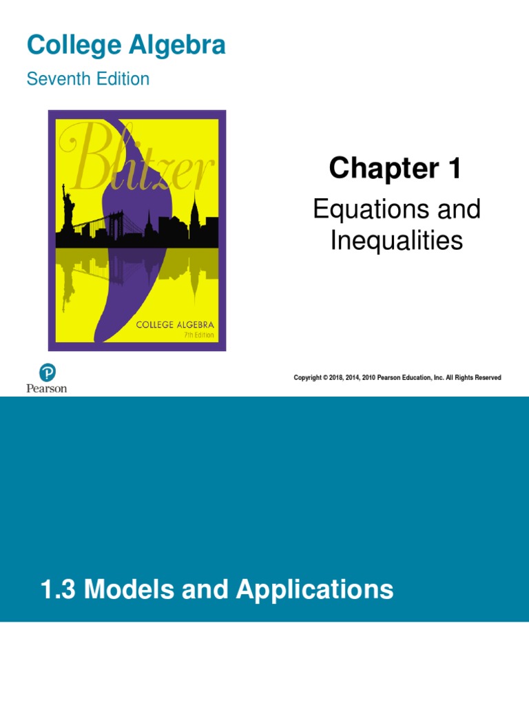 College Algebra: Equations and Inequalities | PDF | Equations ...