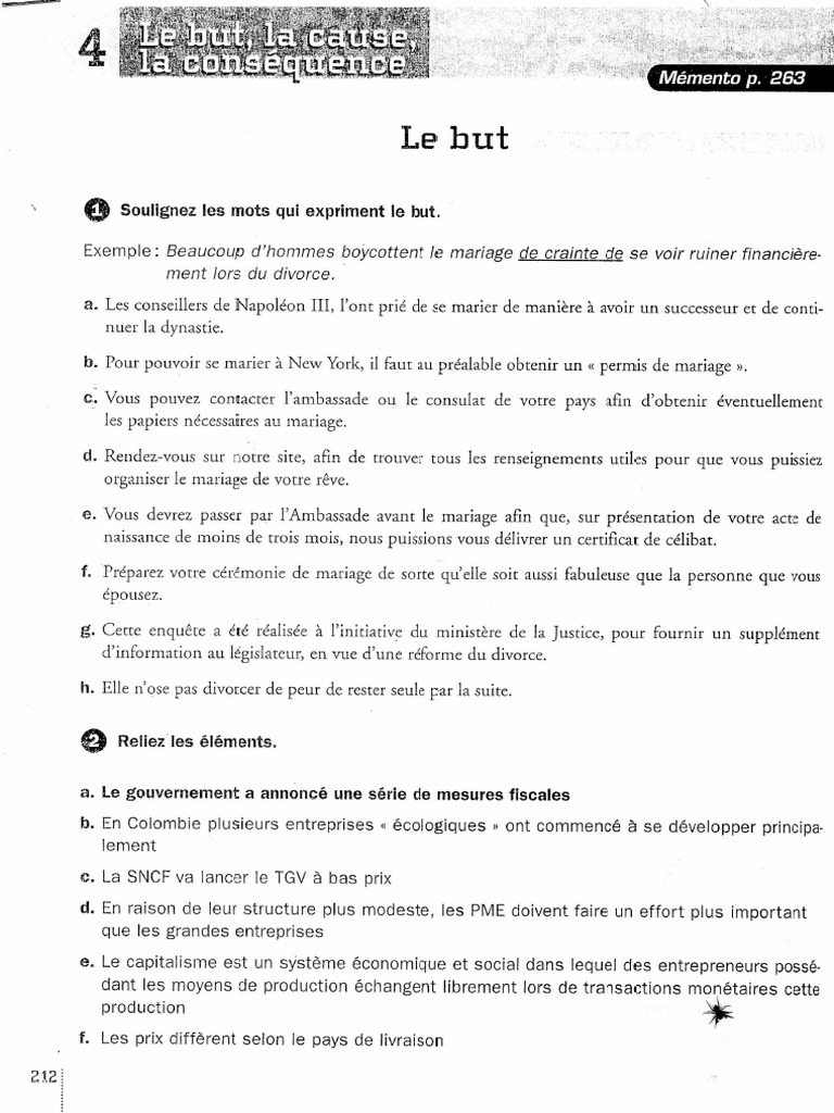 4 Exercices Expression Du But PDF | PDF