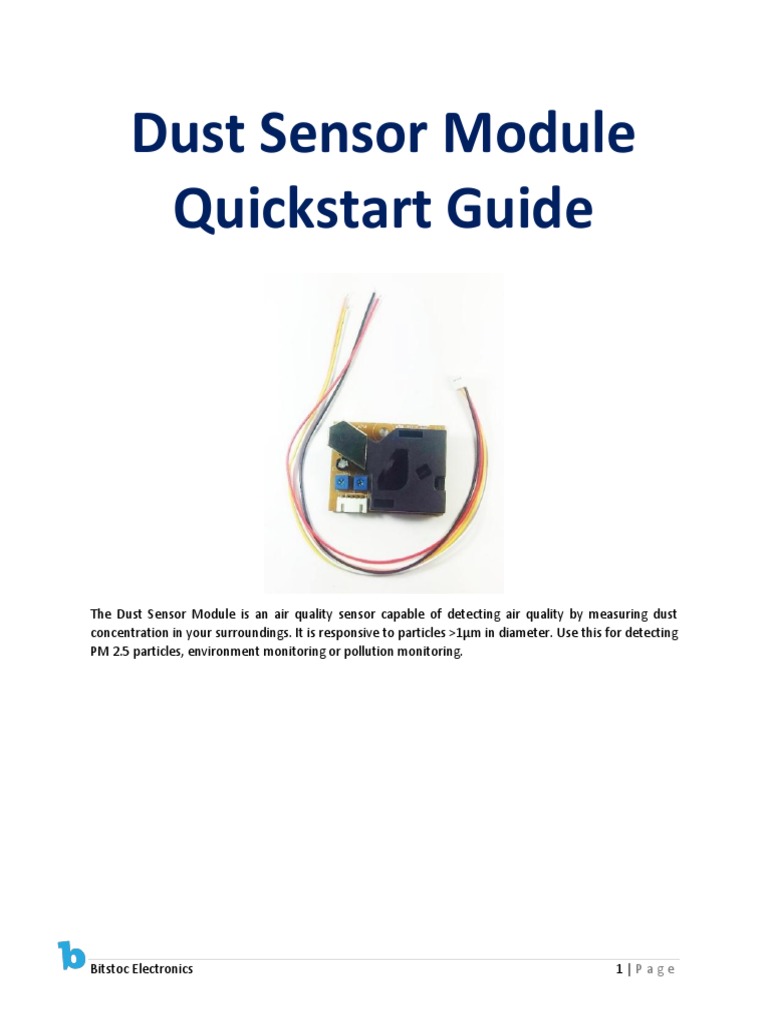 Quickstart Guide-Dust Sensor Module | PDF | Arduino | Sensor