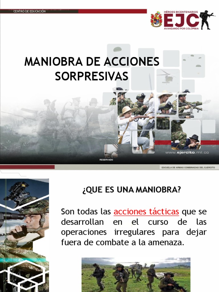 Maniobra de Acciones Sorpresivas | PDF | Brazos combinados | Francotirador