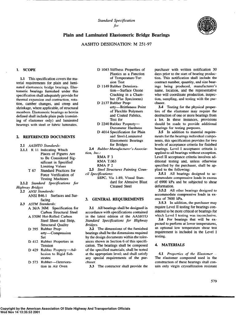 Aashto M251 97 PDF | PDF