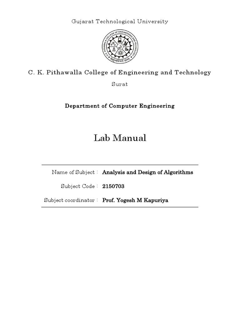 Lab Manual | PDF | Vertex (Graph Theory) | Theoretical Computer Science Lab Manual | PDF | Vertex (Graph Theory) | Theoretical Computer Science