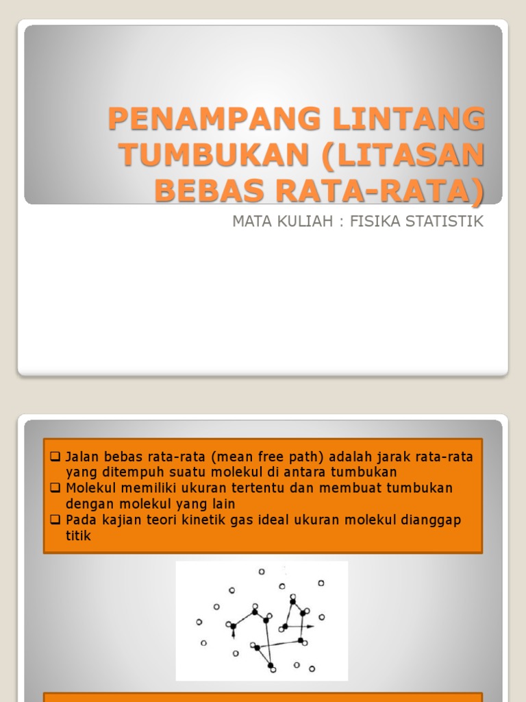 Penampang Lintang Tumbukan (Litasan Bebas Rata-Rata) | PDF | Sains ...