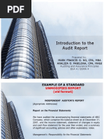 Short-Form Report: Audit Financial Statements | PDF | Accounting | Audit