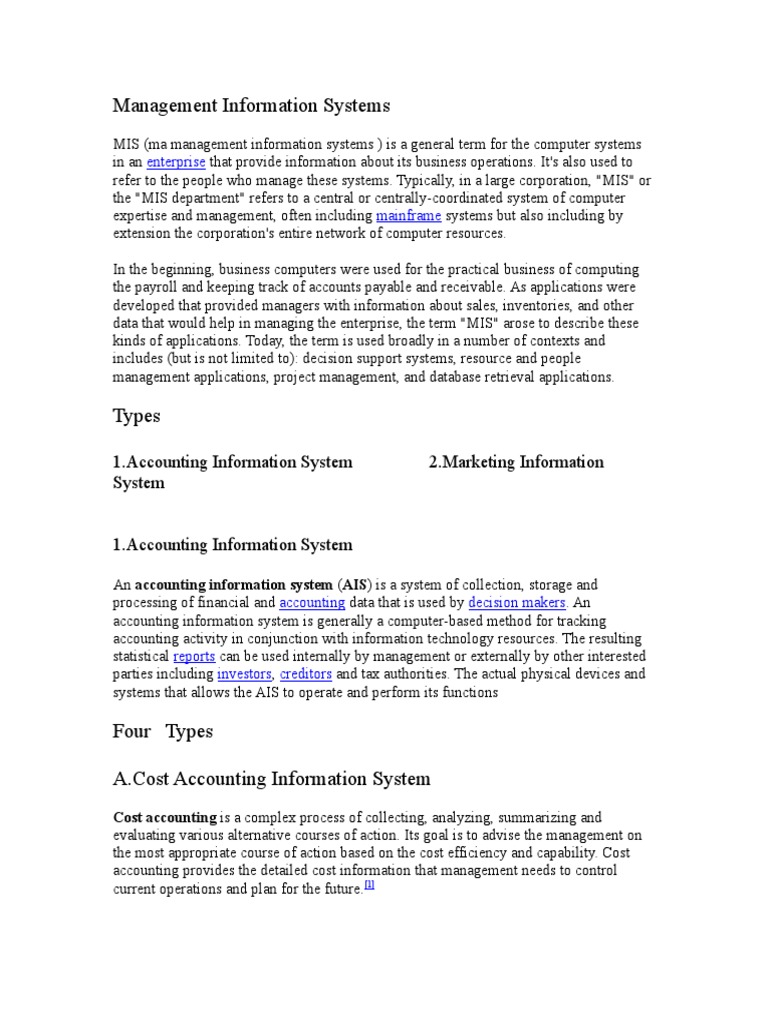 Management Information Systems | PDF | Market Analysis | Financial ...