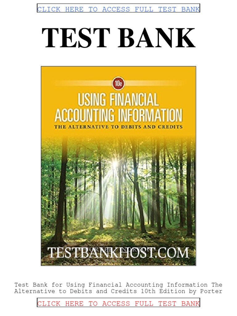 Test Bank Using Financial Accounting Information The Alternative To ... Test Bank Using Financial Accounting Information The Alternative To ...