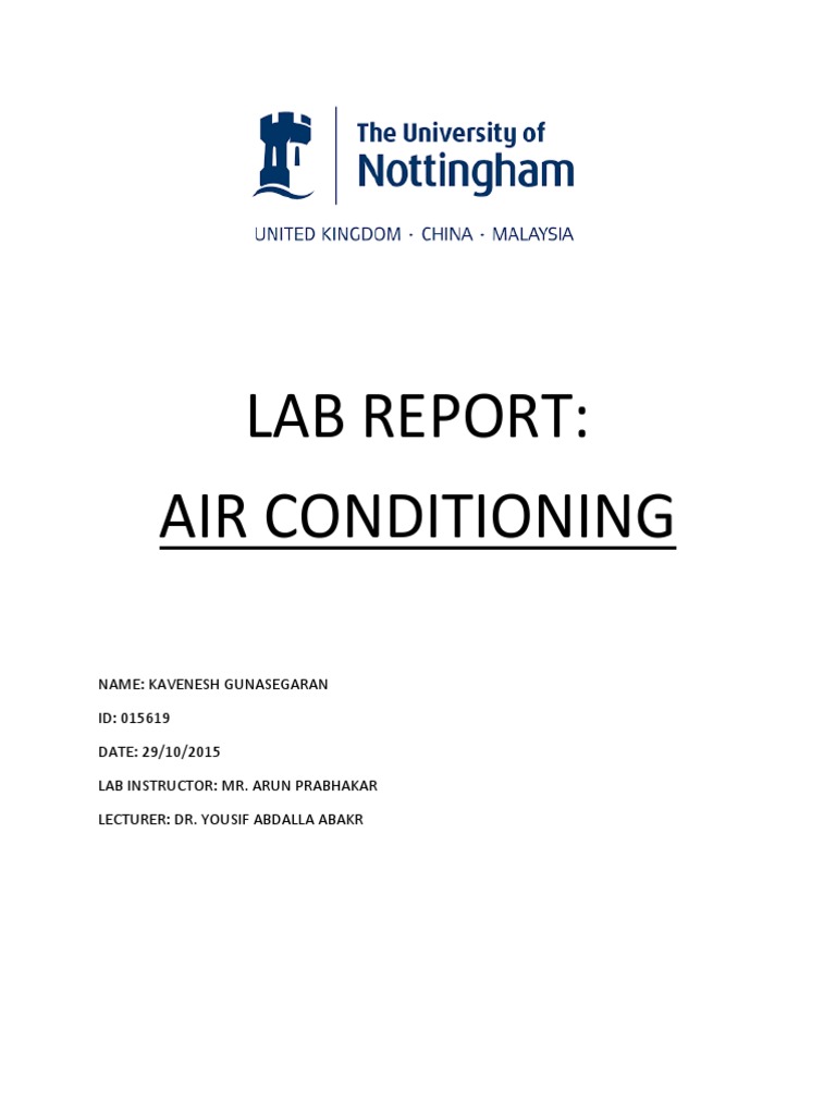 Air Conditioning Experiment Analysis | PDF | Air Conditioning ...