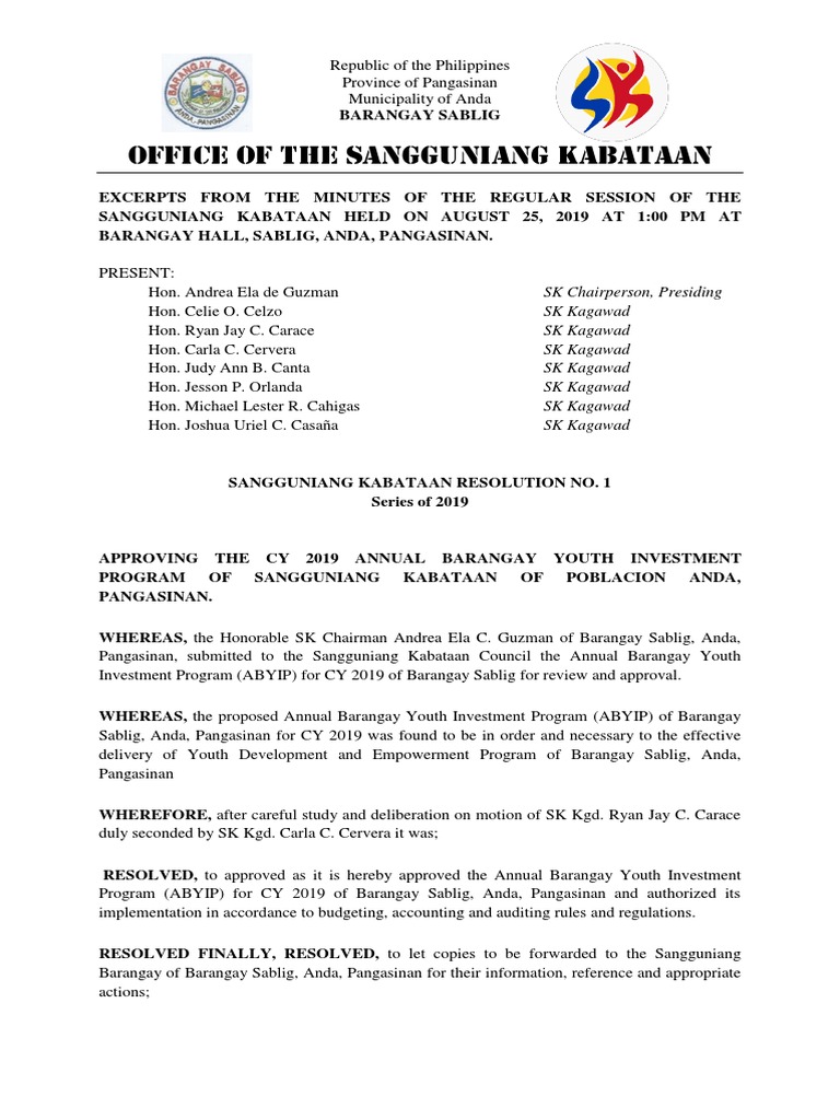 Abyip Reso | PDF | Government | Philippines