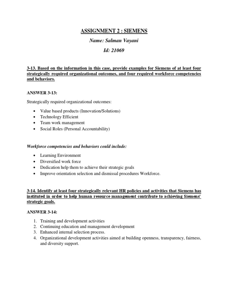 Assignment 2 Siemens | PDF