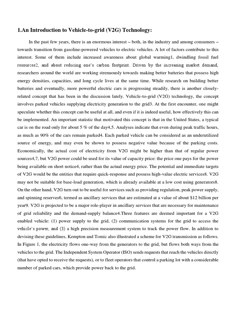 Introduction To V2G Technology | PDF | Rectifier | Ac Power