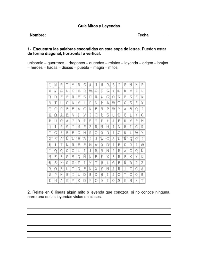 Guia Mitos y Leyendas | PDF