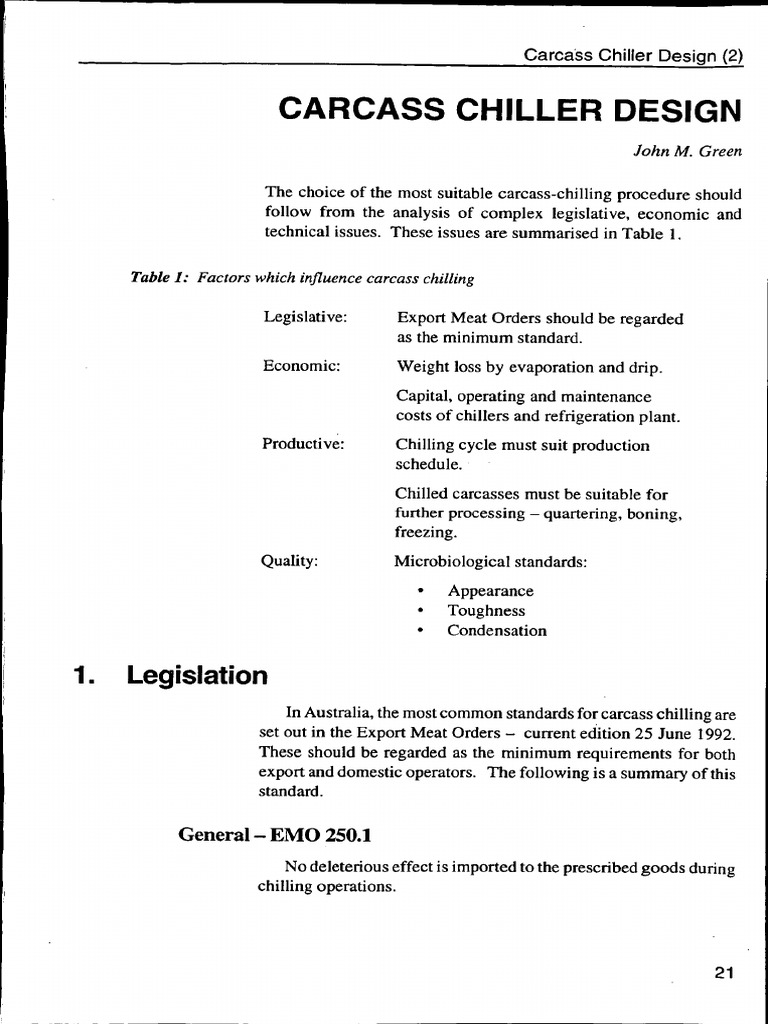 REF38 Carcass Chiller Design | PDF | Air Conditioning | Refrigerator