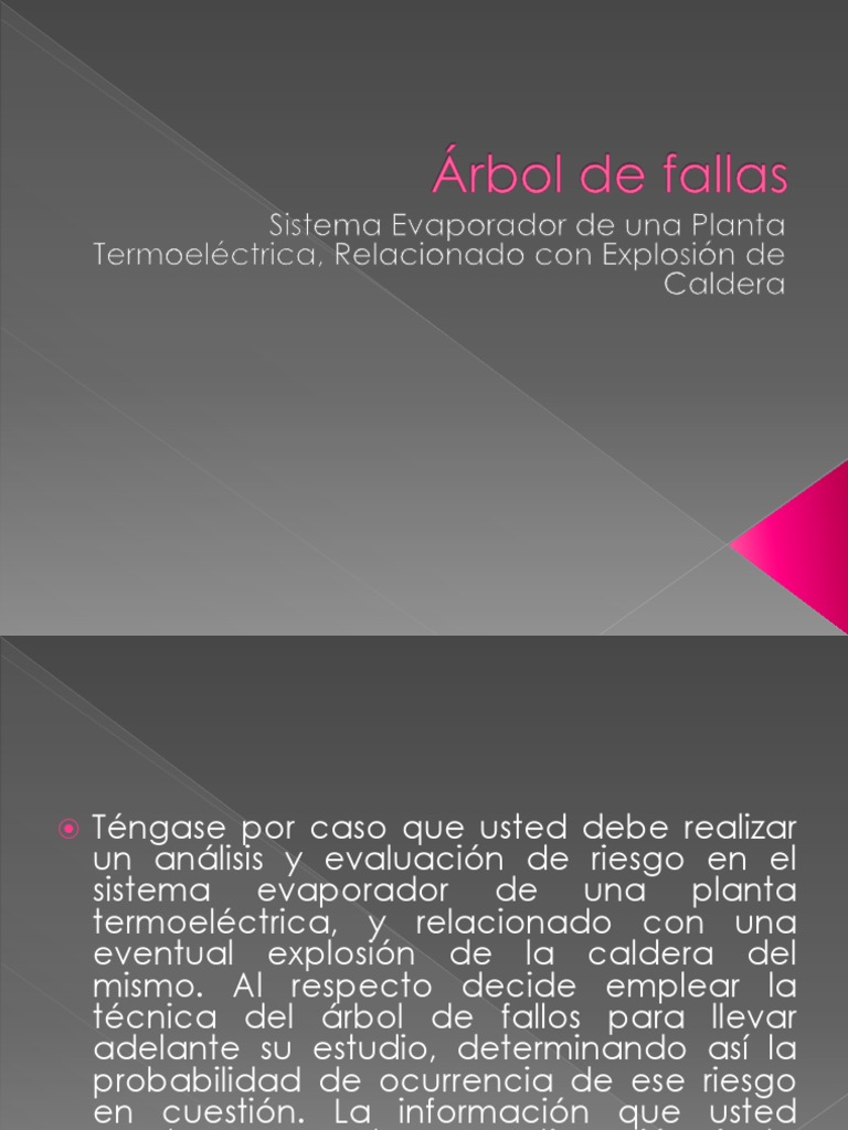 Árbol de Fallas Ejemplo | PDF | Líquidos | Caldera