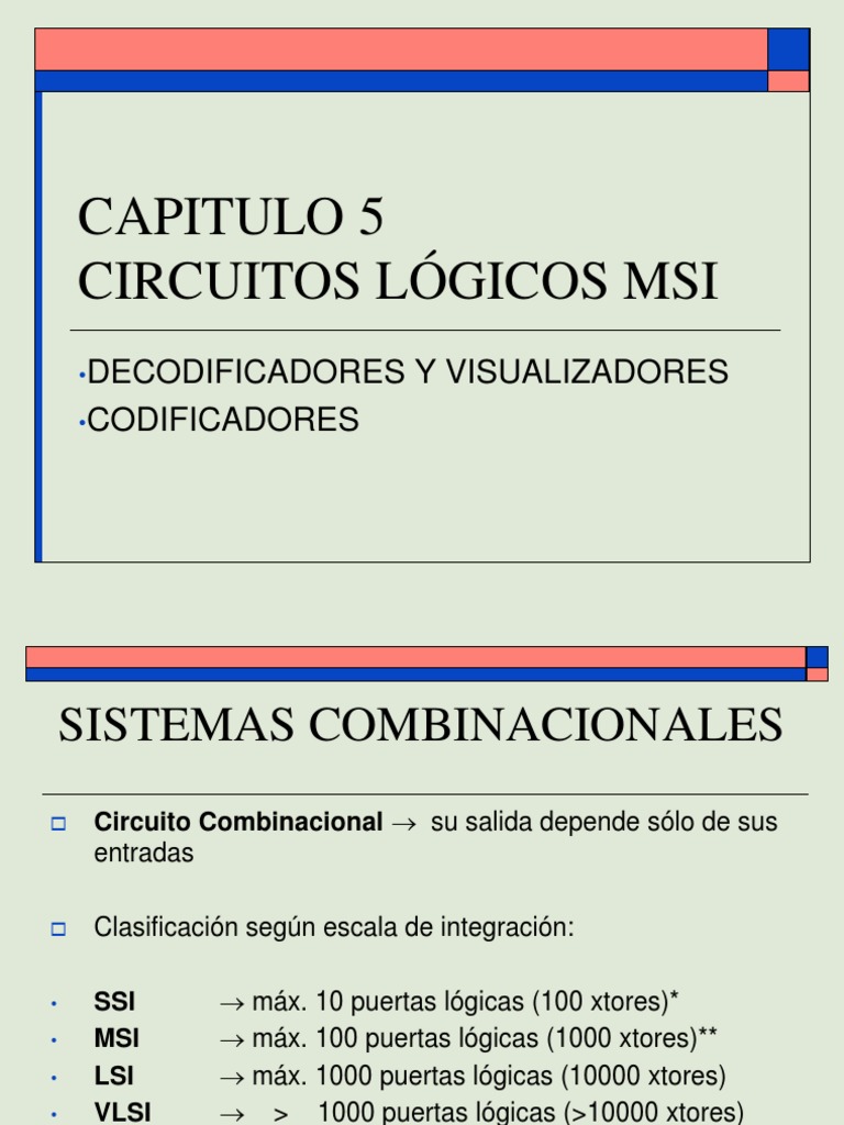 Circuitos Logicos Msi | PDF | Decimal codificado en binario | Aritmética