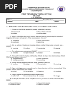 Grade 6 2nd Periodical Test With TOS & Answer Keys TLE H.E | PDF | Food ...