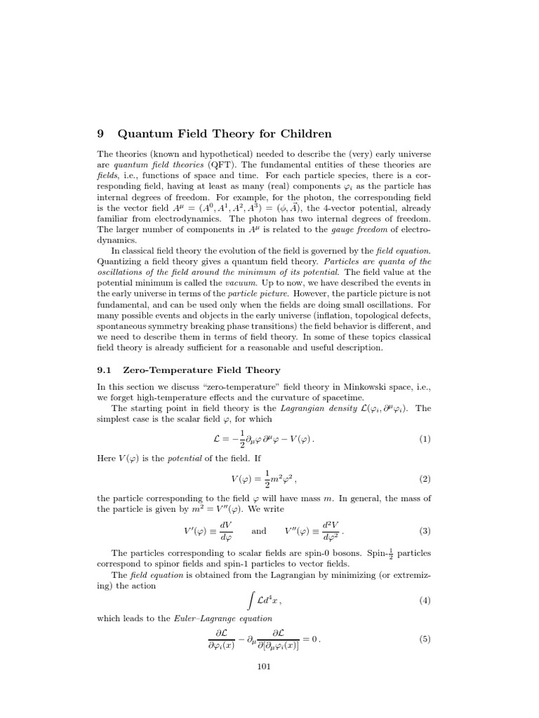 An Introduction to Quantum Field Theories and Their Application to ...