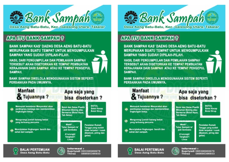 Pamflet Bank Sampah | PDF