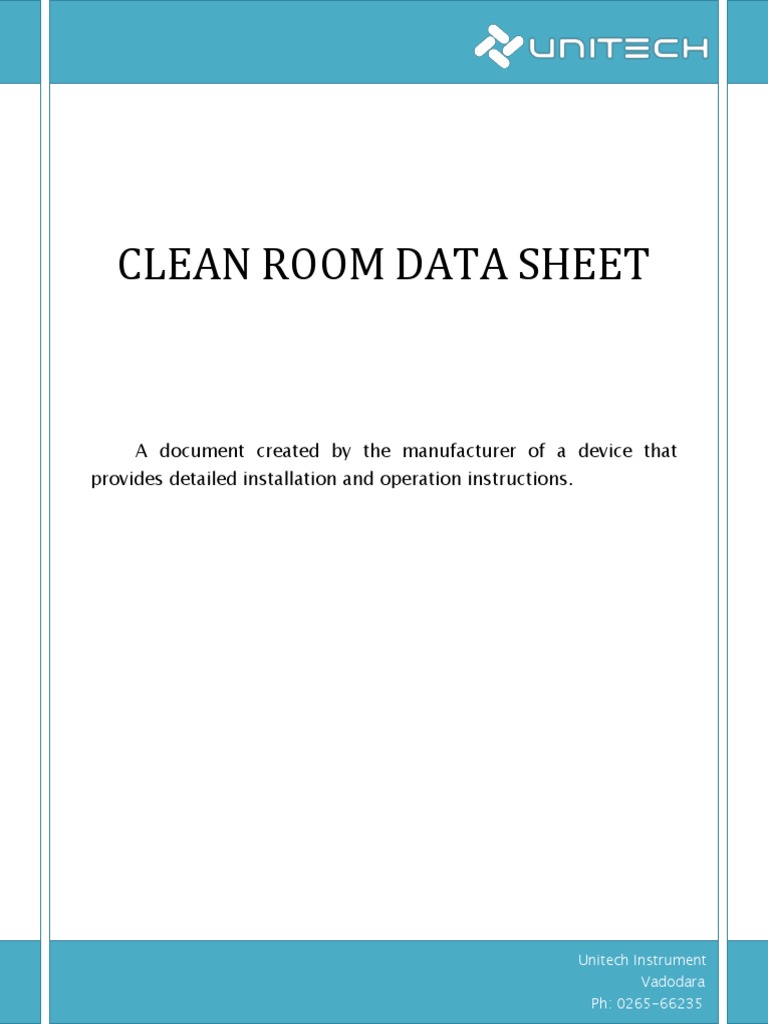 Clean Room Data Sheet | PDF | Documentation | Databases