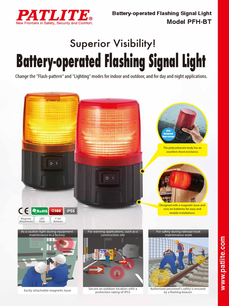 Battery-Operated Flashing Signal Light: Superior Visibility! | PDF ...