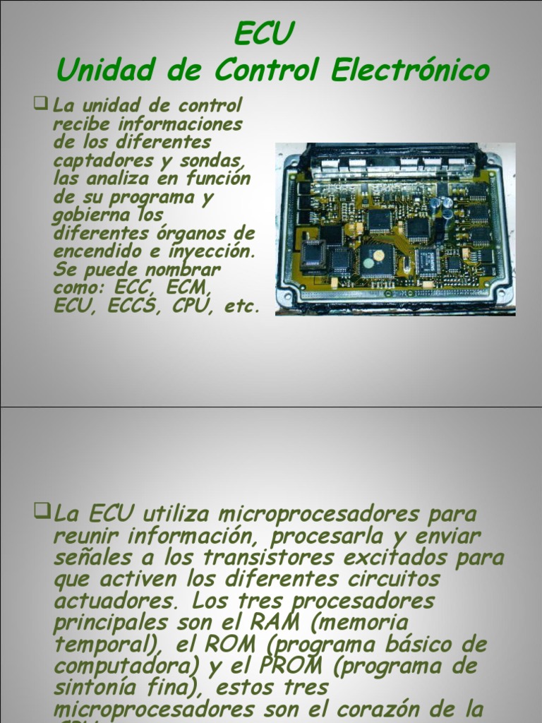 Funciones y Memorias de la ECU | PDF | Memoria de acceso aleatorio ...