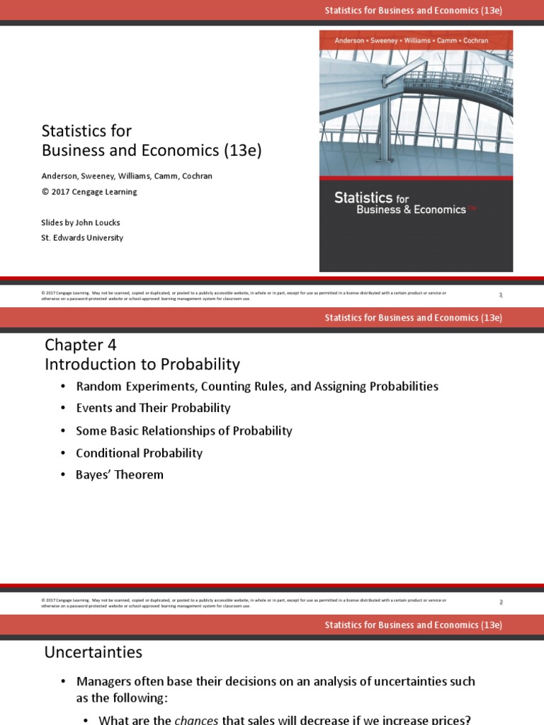 Chapter 4 Introduction To Probability | PDF | Probability | Experiment