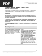 GROW Coaching Model Worksheet | PDF | Goal | Psychology