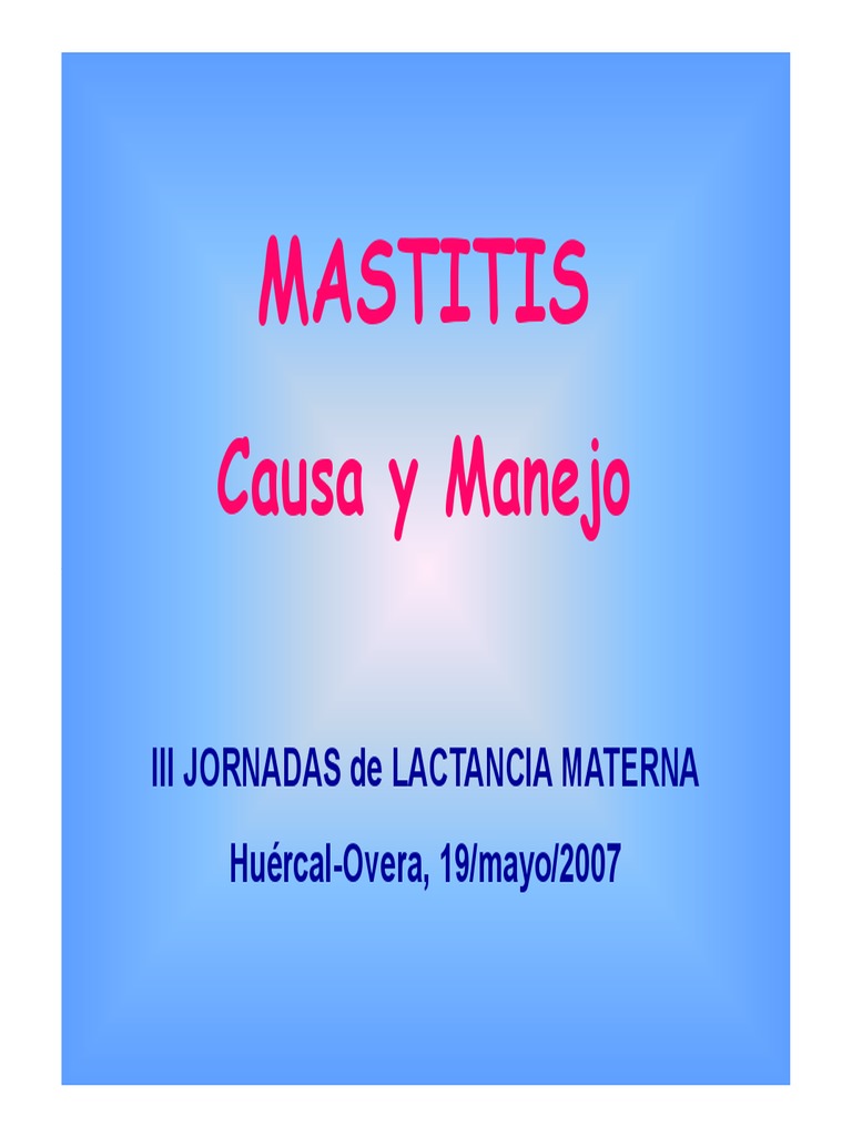 Mastitis para La Educacion | PDF | Pecho | Especialidades Medicas