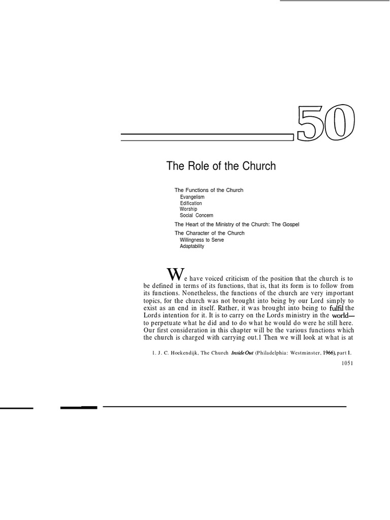Functions and Role of the Church | PDF | The Gospel | Jesus