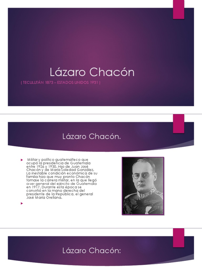 Biografía de Lázaro Chacón, Presidente de Guatemala | PDF | Guatemala ...