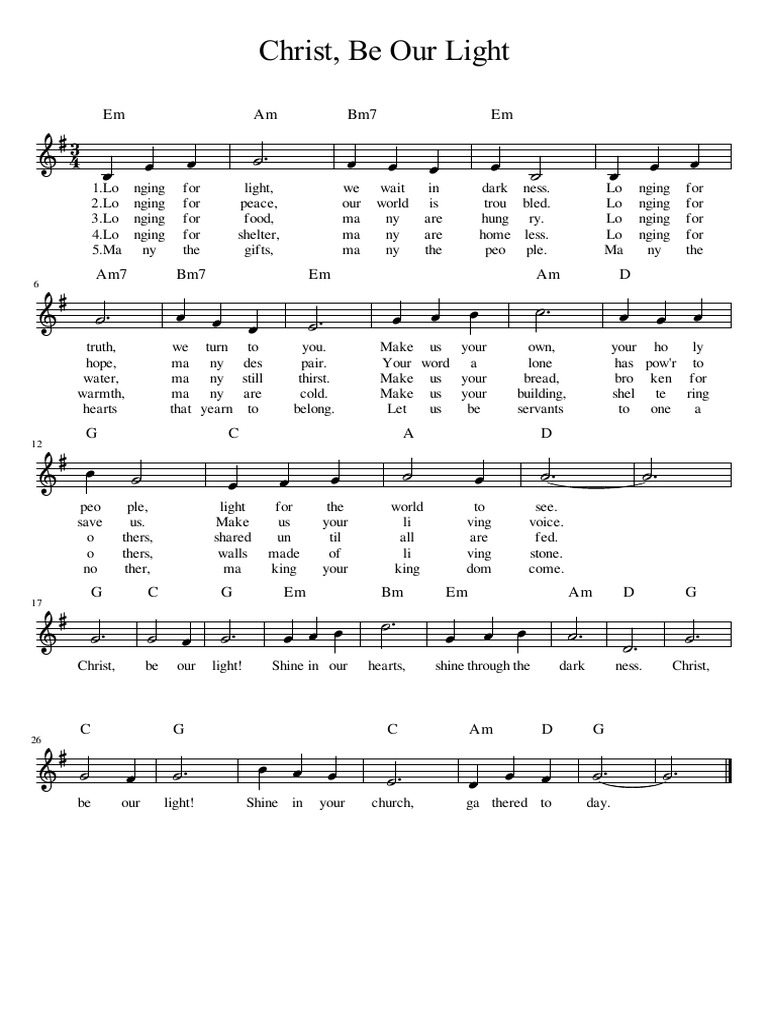 Christ Be Our Light Sheet Music | PDF