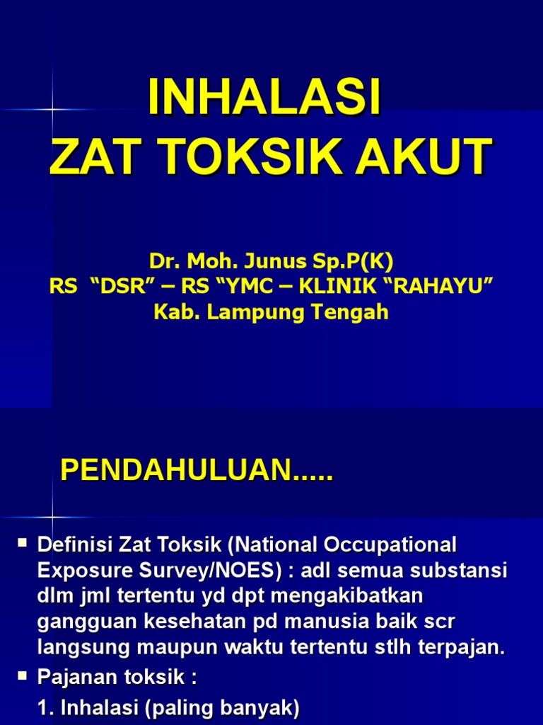 Inhalasi Zat Toksik Akut | PDF | Sains & Matematika