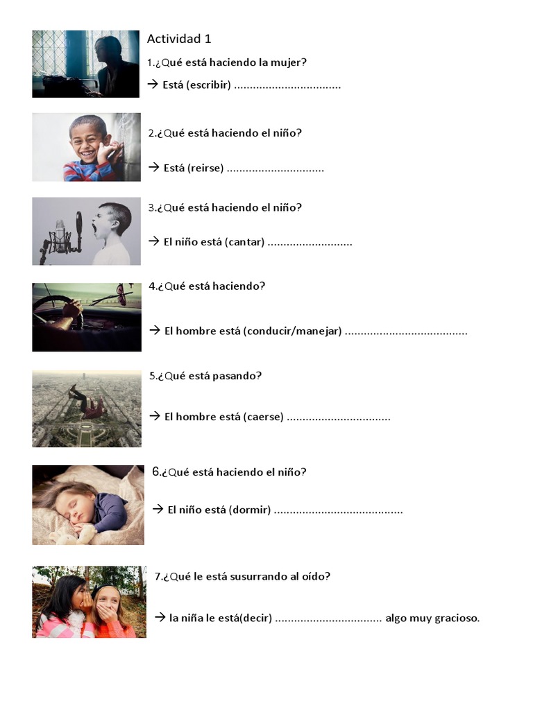 Actividad Gerundio | PDF | Verbo