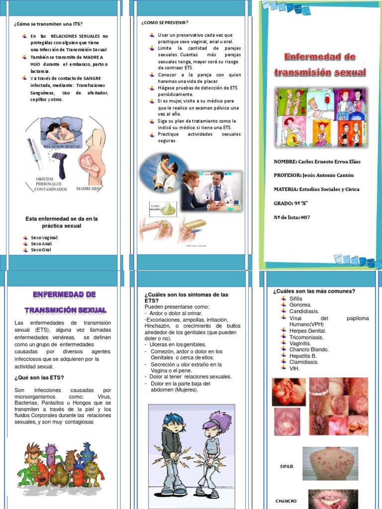 Triptico Sobre Las ITS | PDF | Infección transmitida sexualmente | Urología