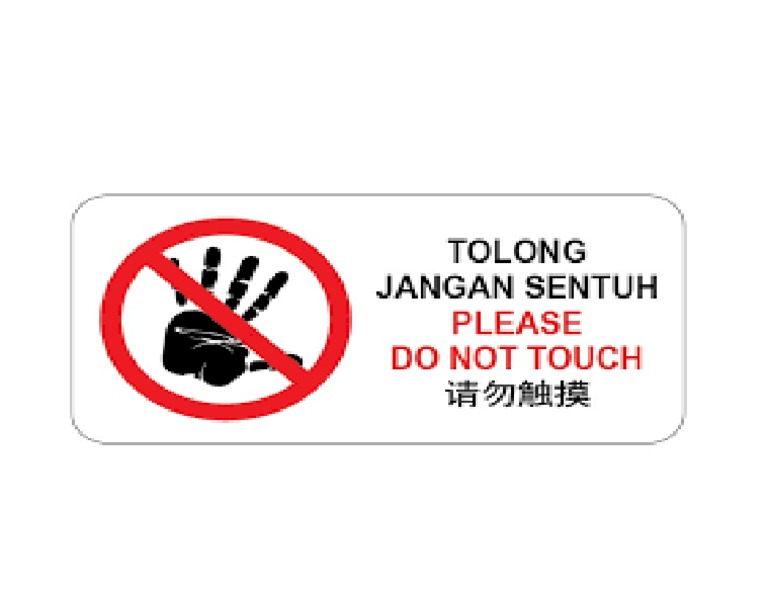 Papan Tanda Jangan Sentuh | PDF