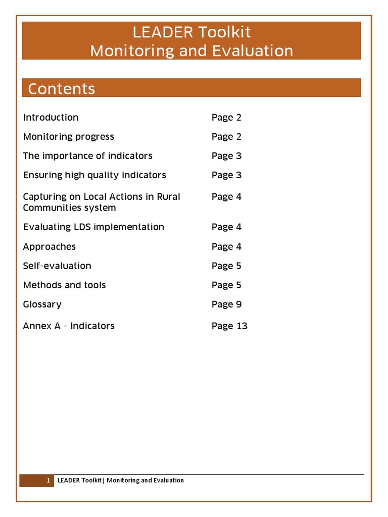 Monitoring and Evaluation Toolkit | PDF | Evaluation | Monitoring And ...