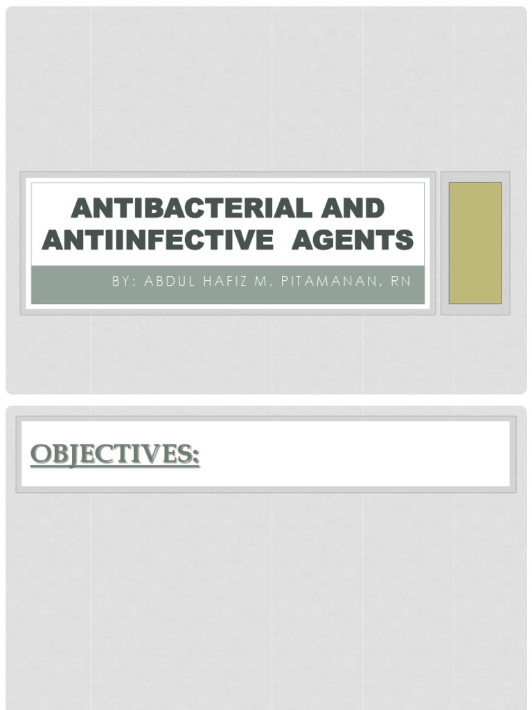 Antibacterial and Antiinfective Agents | PDF | Penicillin ...