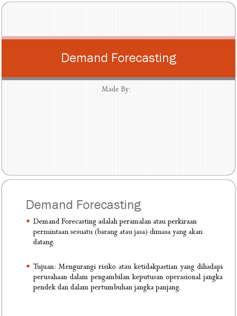 Demand Forecasting | PDF