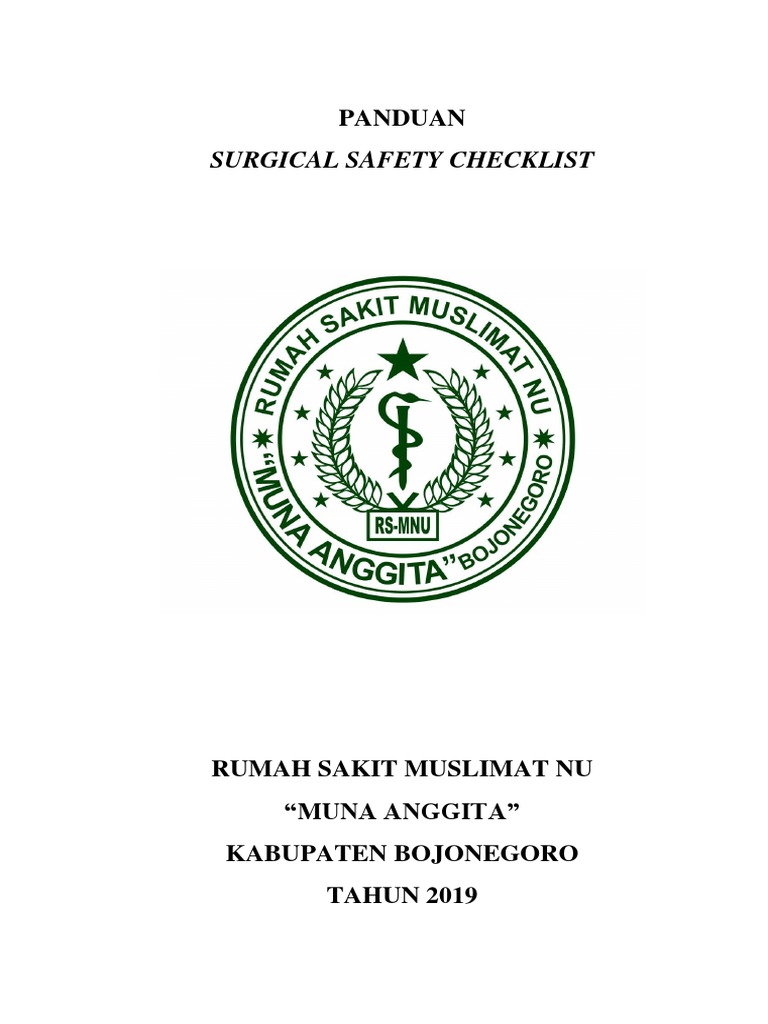 Panduan Surgical Safety Checklist New | PDF