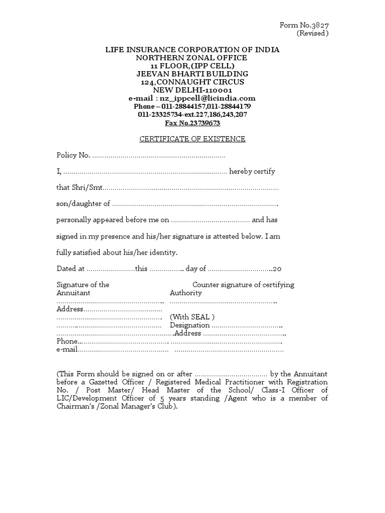 Certificate of Existence | PDF