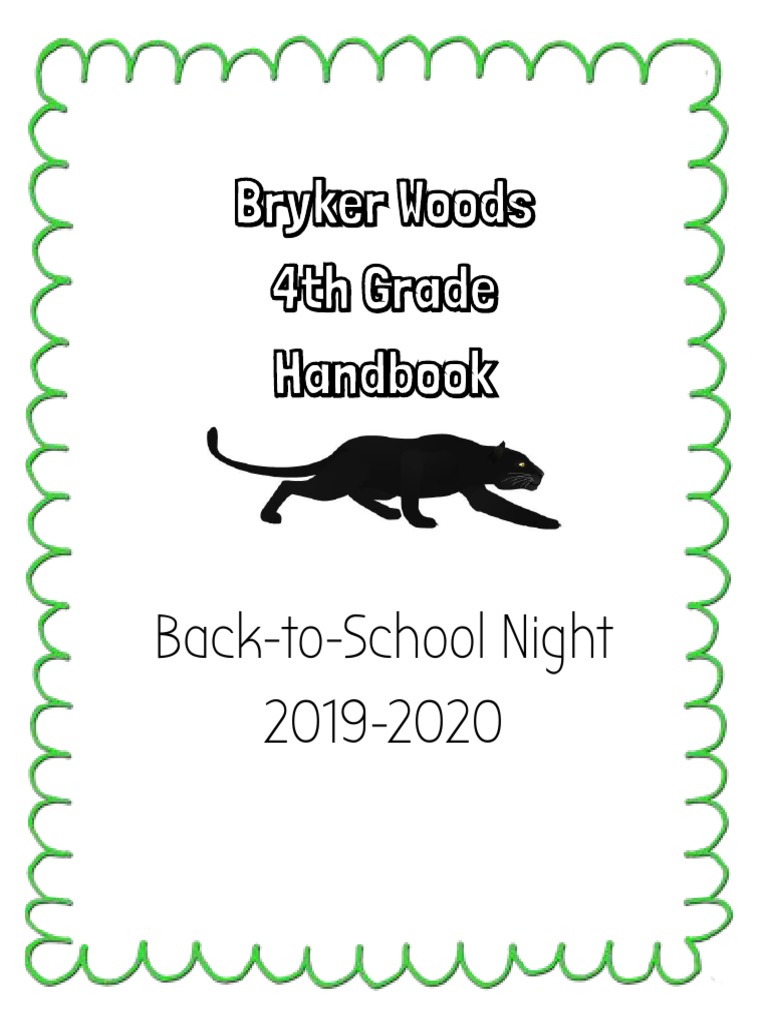 Bryker Woods 4th Grade Handbook | PDF | Homework | Teachers