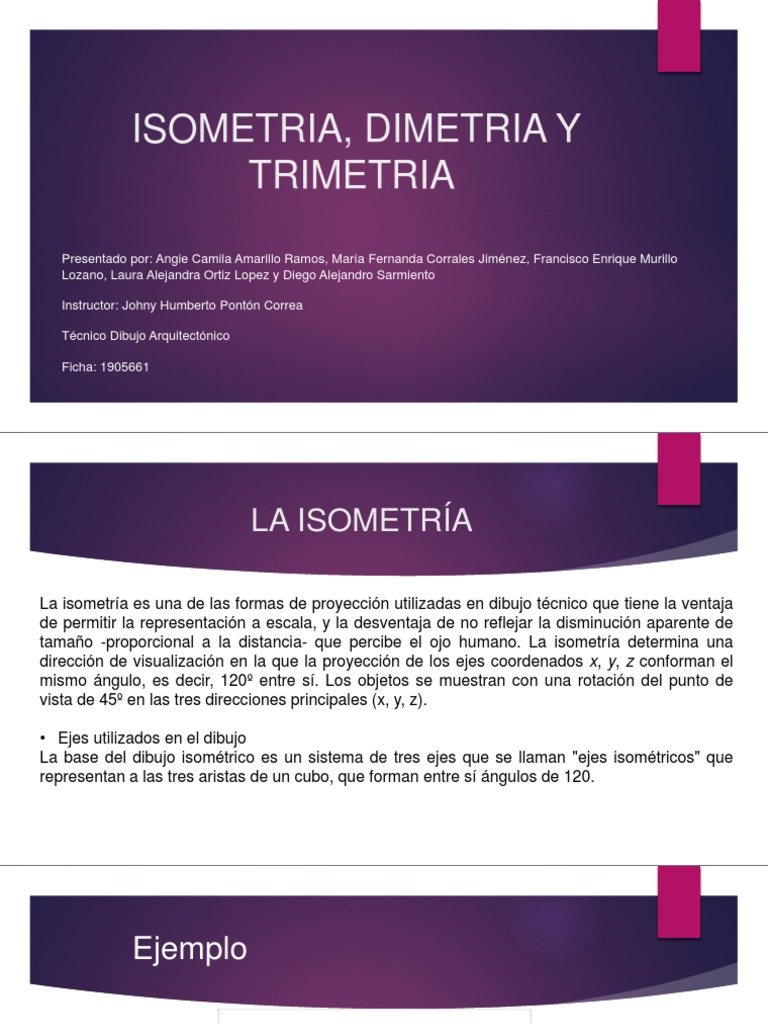 Isometria, Dimetria y Trimetria | PDF