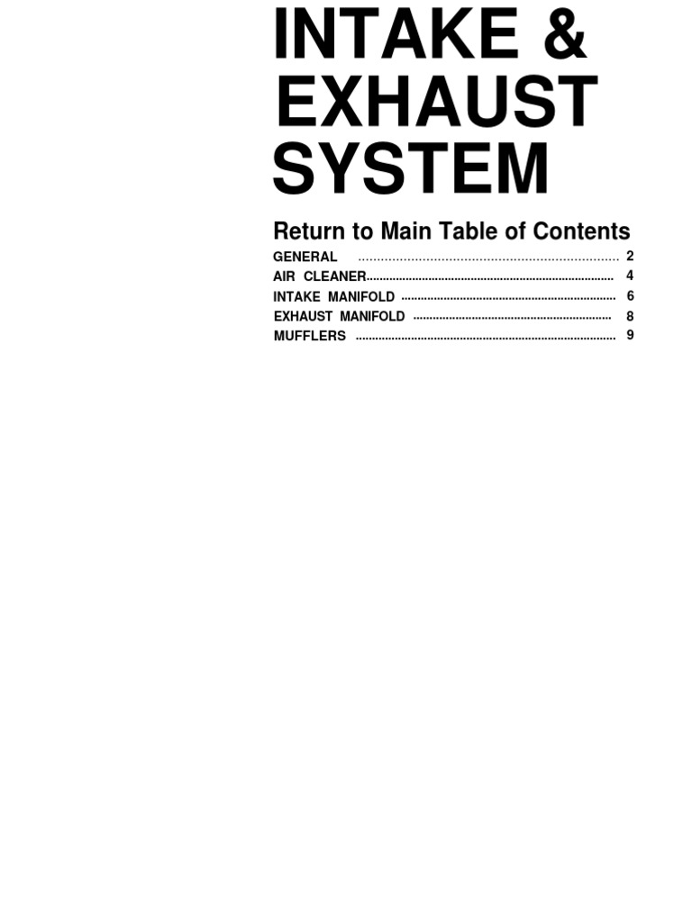 Intake and Exhaust System Overview | PDF | Throttle | Propulsion