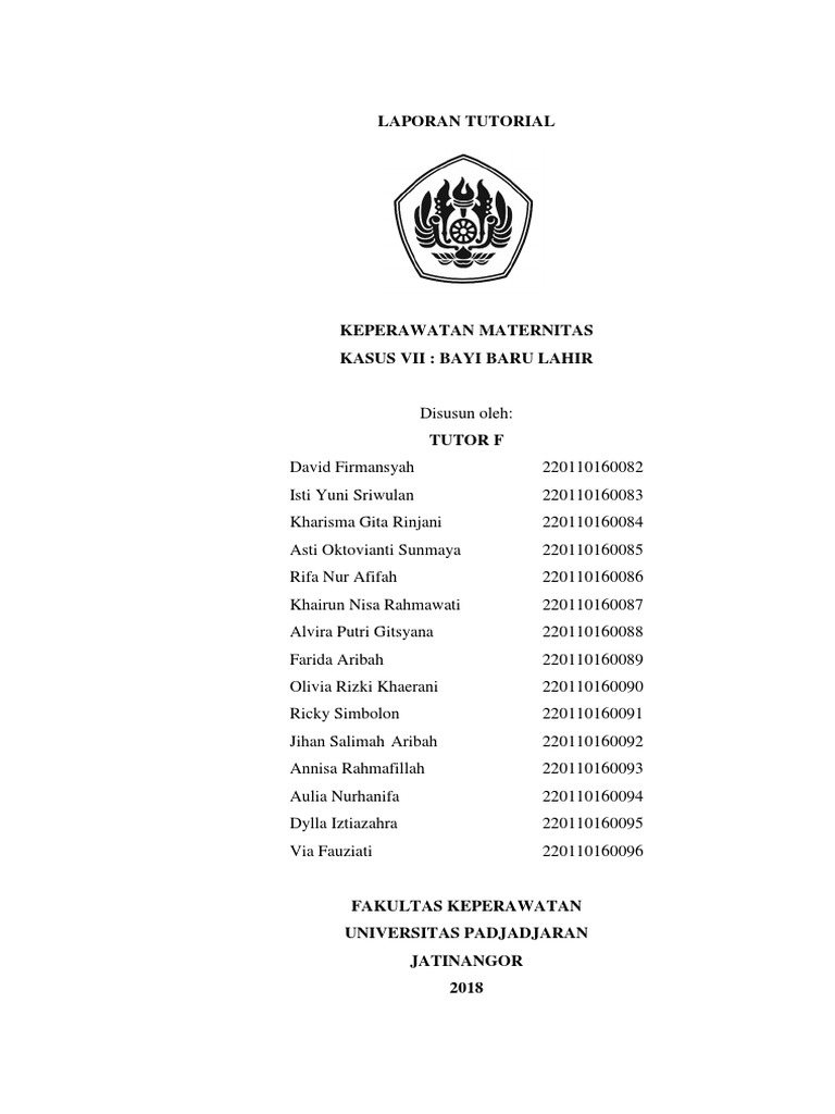 Laporan Tutorial Kasus 7 Maternitas - Bayi Baru Lahir | PDF