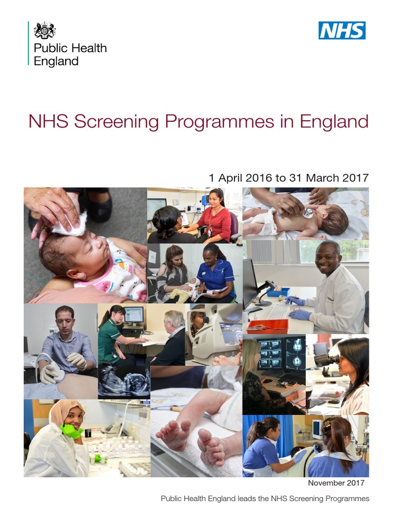 NHS Screening Programmes in England 2016 To 2017 Web Version Final ...