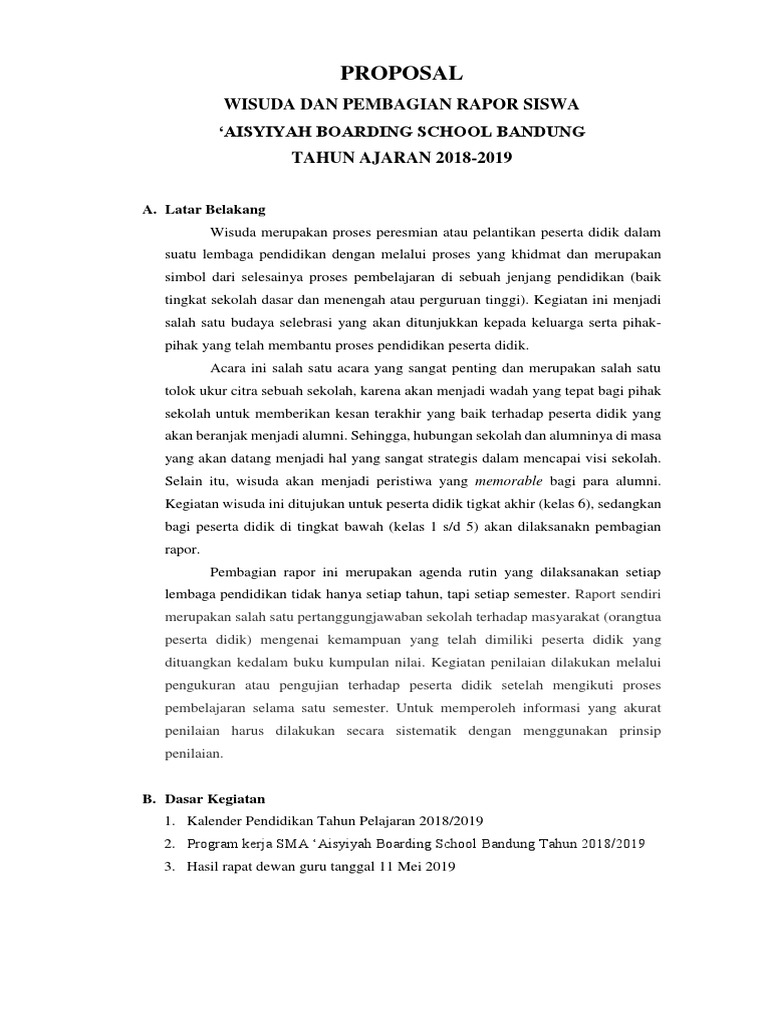 Proposal Wisuda | PDF